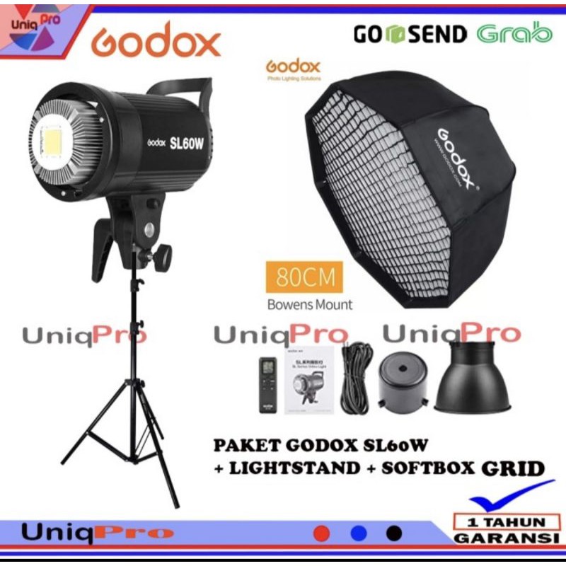 Jual PAKET GODOX SL60W/SL-60W /SL 60 W CONTINUOUS ORI LED VIDEO-WITH SB ...