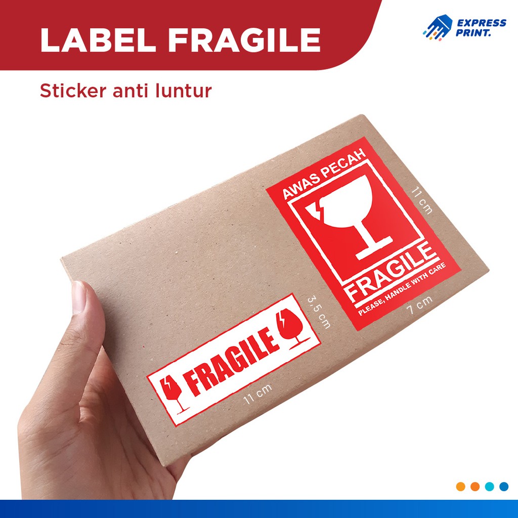 Jual Cetak Stiker Fragile Stiker Paket Label Fragile Termurah Cetak ...