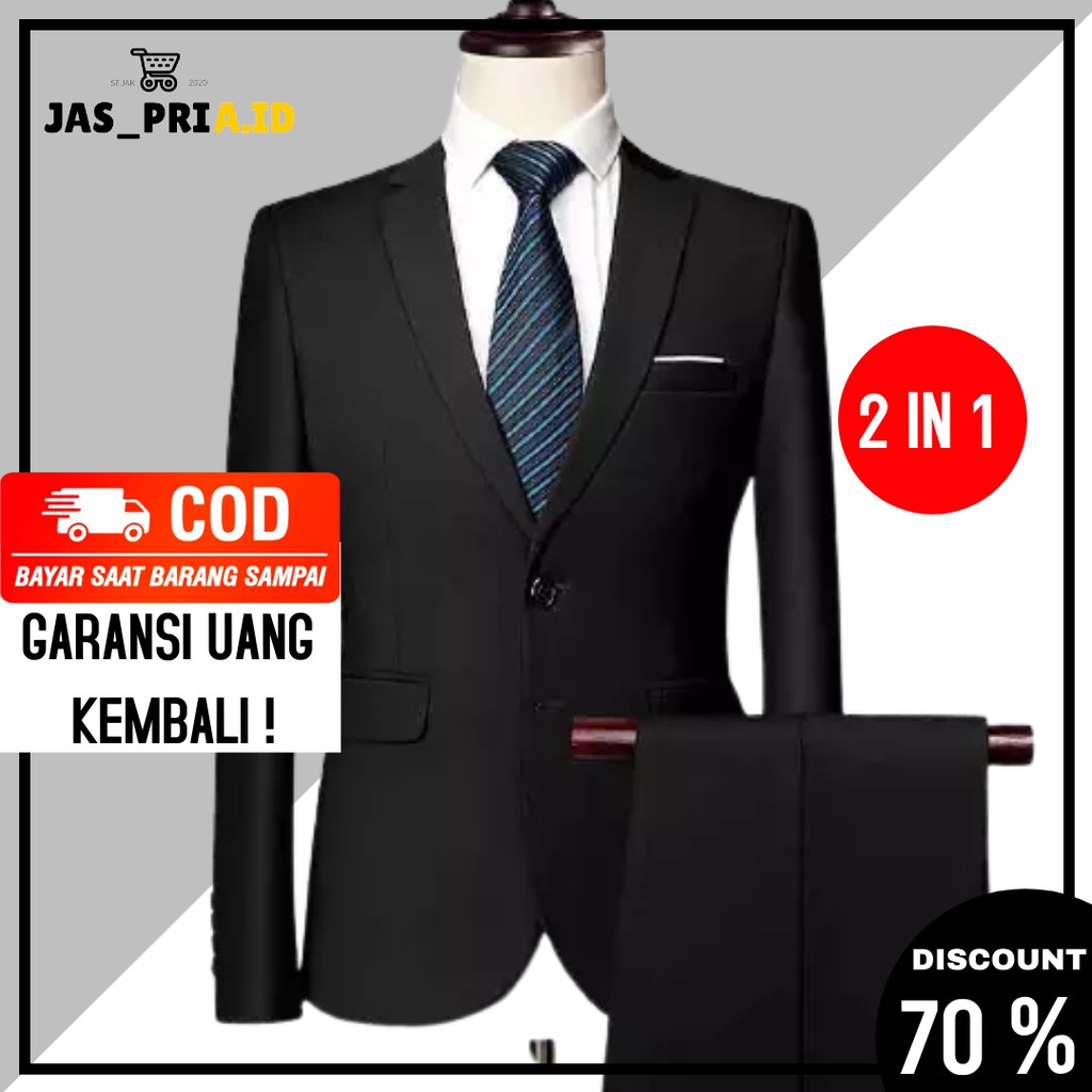 Jual SETELAN JAS PRIA 2IN1 JAS FORMAL PRIA | Shopee Indonesia
