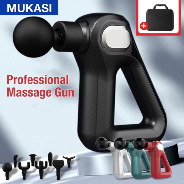 Jual Alat Terapi Pijat Relaksasi Massage Gun Rechargeable 8 Head ...