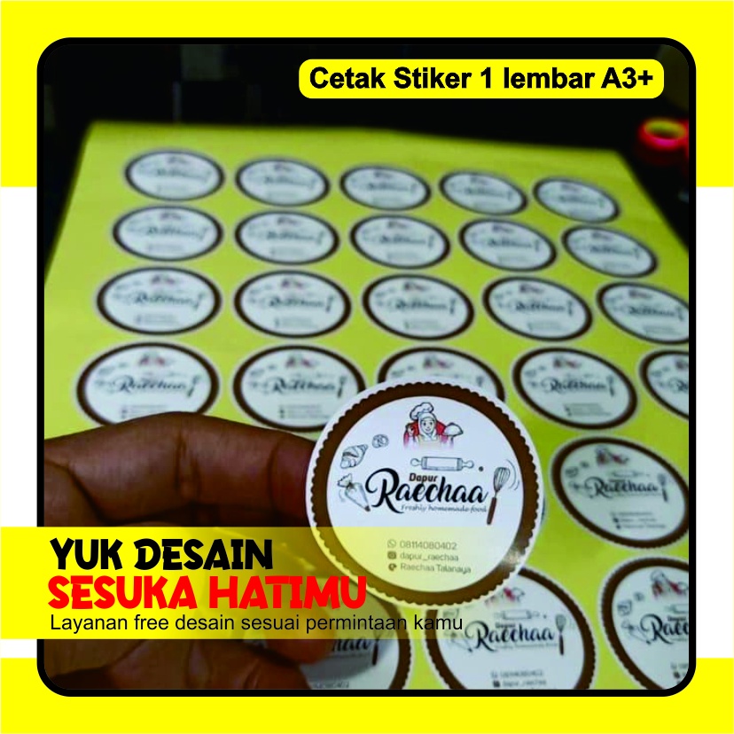 Jual setiker cutting bulat per lembar/ lebel prodak / lebel makanan ...