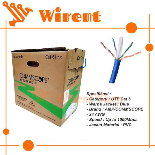 Jual Kabel COMMSCOPE / AMP UTP Cat6 Cable 305M | Shopee Indonesia