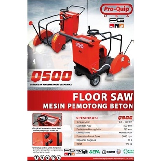 Jual Mesin Pemotong Aspal Beton PROQUIP Q500 / Aspal Floor Saw Cutter ...