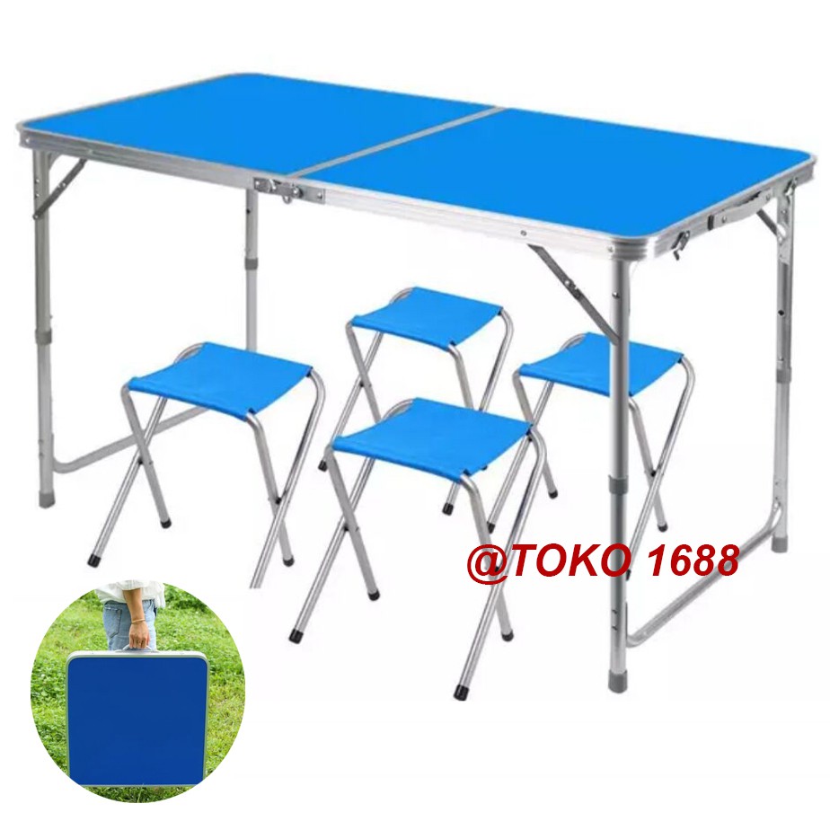 Jual Meja lipat portable Meja koper meja makan meja outdoor | Shopee ...