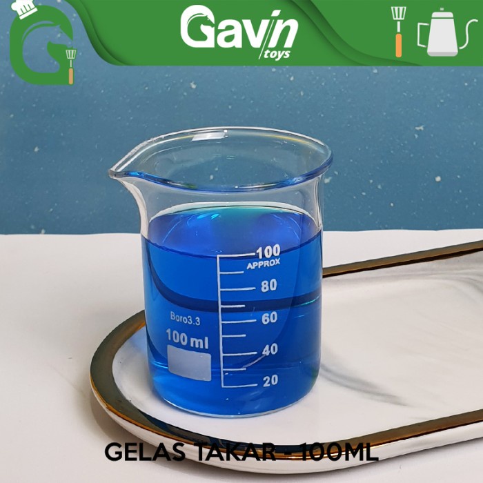 Jual Gelas Takar 100ml Gelas Ukur Lab Beaker Glass Measuring Glass ...