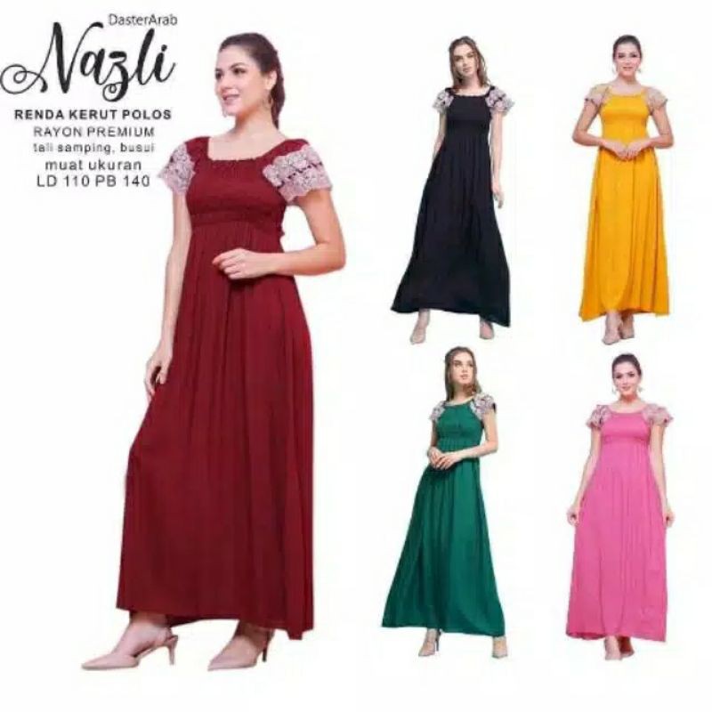 Jual Daster Smock Arab Murah kwalitas Bagus / Longdress Smoke Busui ...