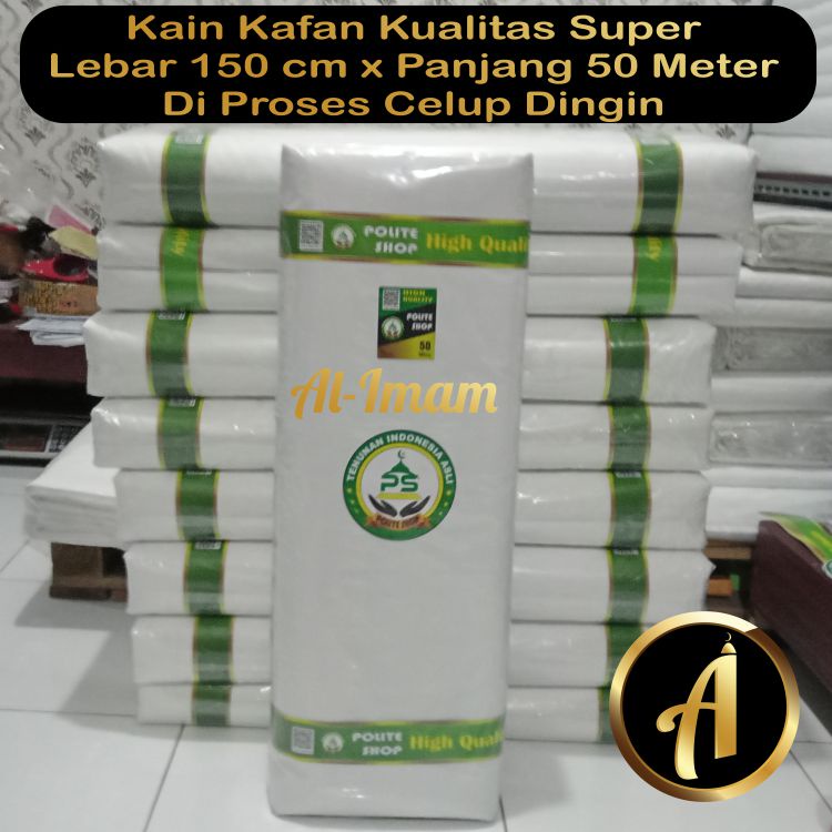 Jual Kain Kafan Mori Putih Kapan 1 Roll Lebar 150 Cm x Panjang 50 m Cap ...