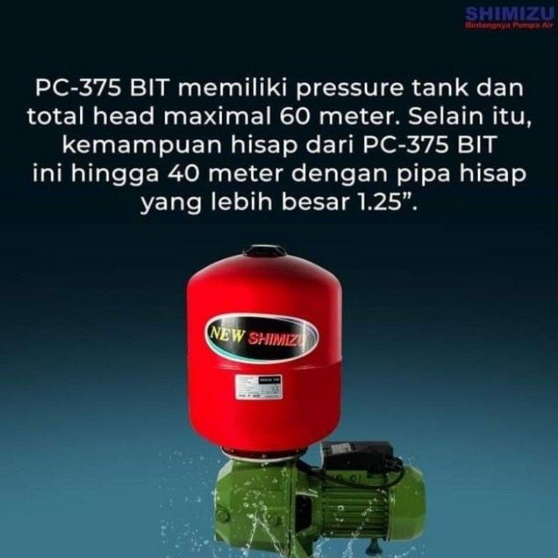 Jual Shimizu Pompa Air Listrik Otomatis Sumur Dalam PC 375 Bit | Shopee Indonesia