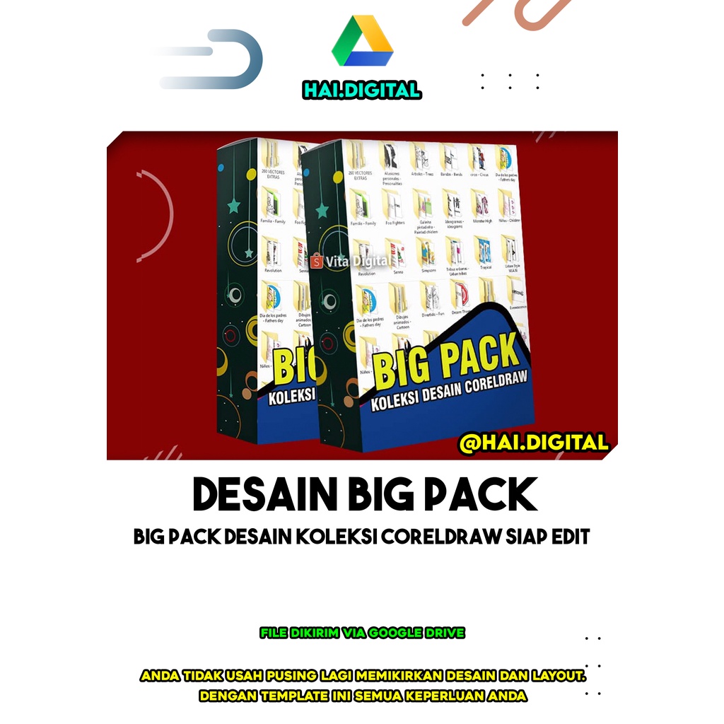 Jual Big Pack Desain Koleksi CorelDraw Siap Edit | Shopee Indonesia