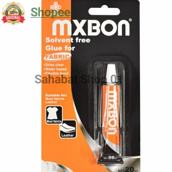 Jual Mxbon lem kain dan kulit 20ml bening | Shopee Indonesia
