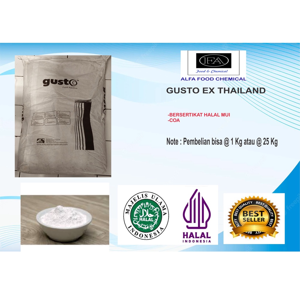 Jual GUSTO EX ADITYA BIRLA THAILAND ( TEPUNG PHOSMIX)/ TEPUNG BASO KRES ...