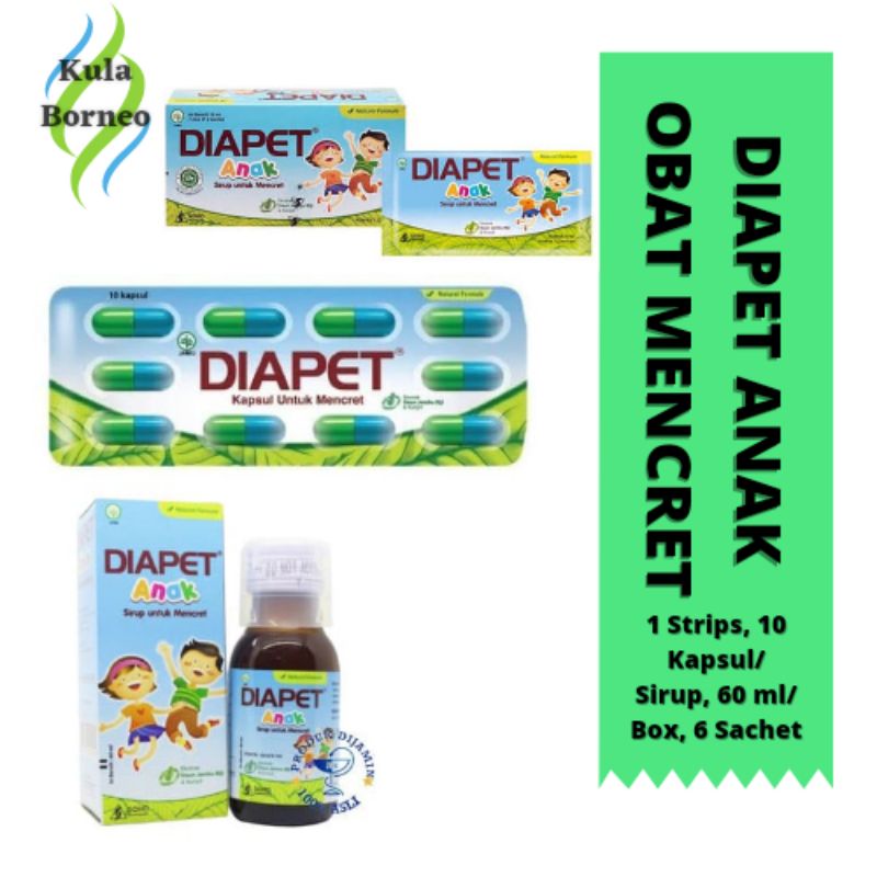Jual Diapet Anak Obat Mencret/ Sachet Cair/ Kapsul/ Sirup | Shopee ...
