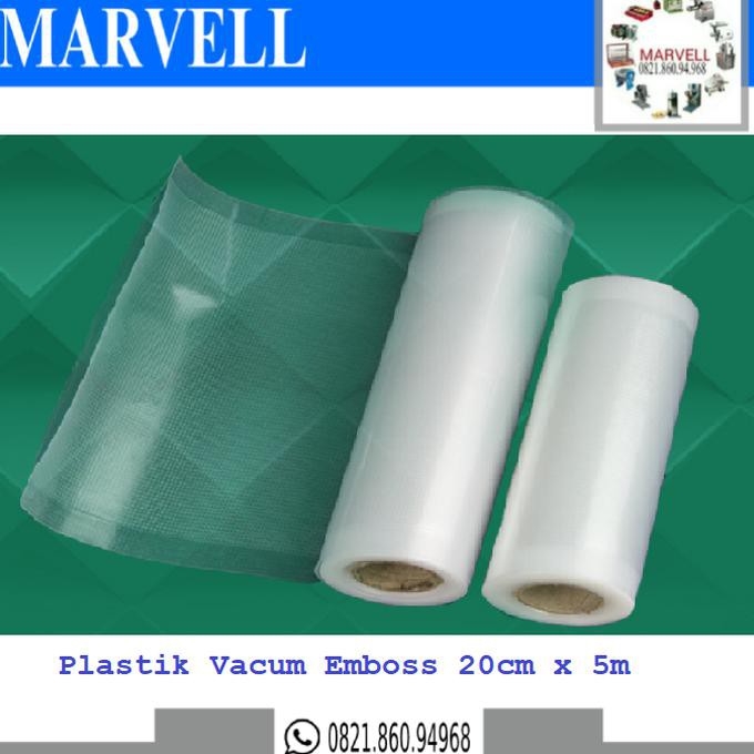 Jual Plastik Vacum Emboss/ Berbintik/Tekstur ukuran 20cm panjang 5m ...