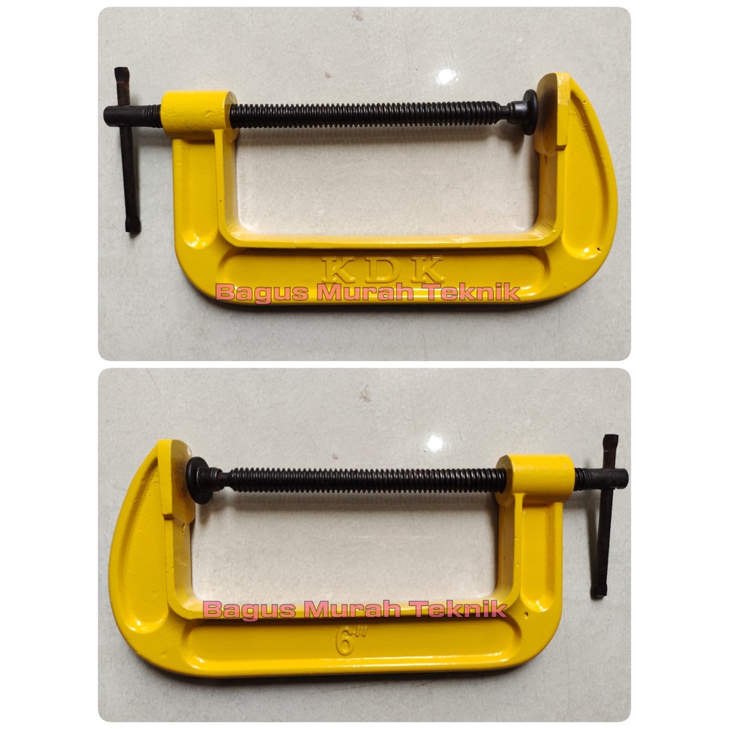 Jual ALAT PENJEPIT KAYU 6" CLAMP C 6 INCHI CATOK MEJA WOOD CLAMP ...