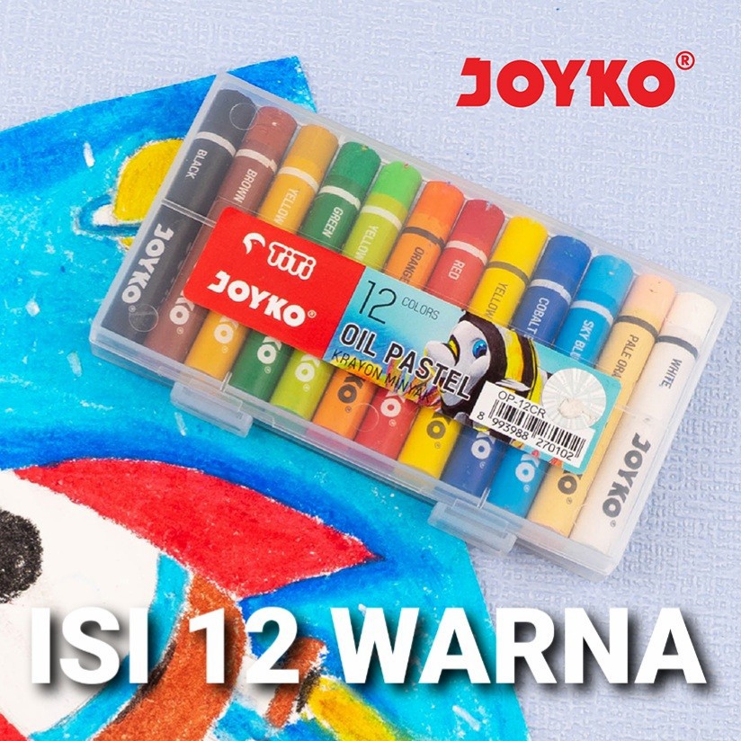 Jual JOYKO TITI CRAYON 12 COLOUR OIL PASTEL / KRAYON JOYKO 12 WARNA ...