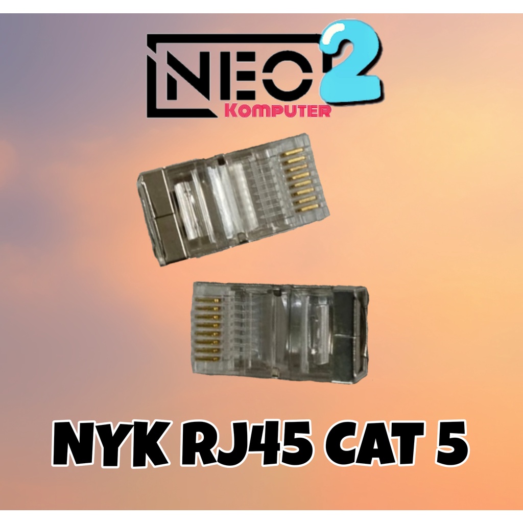 Jual NYK CONECTOR RJ45 CAT5 FTP BESI - RJ 45 CAT 5 BESI | Shopee Indonesia