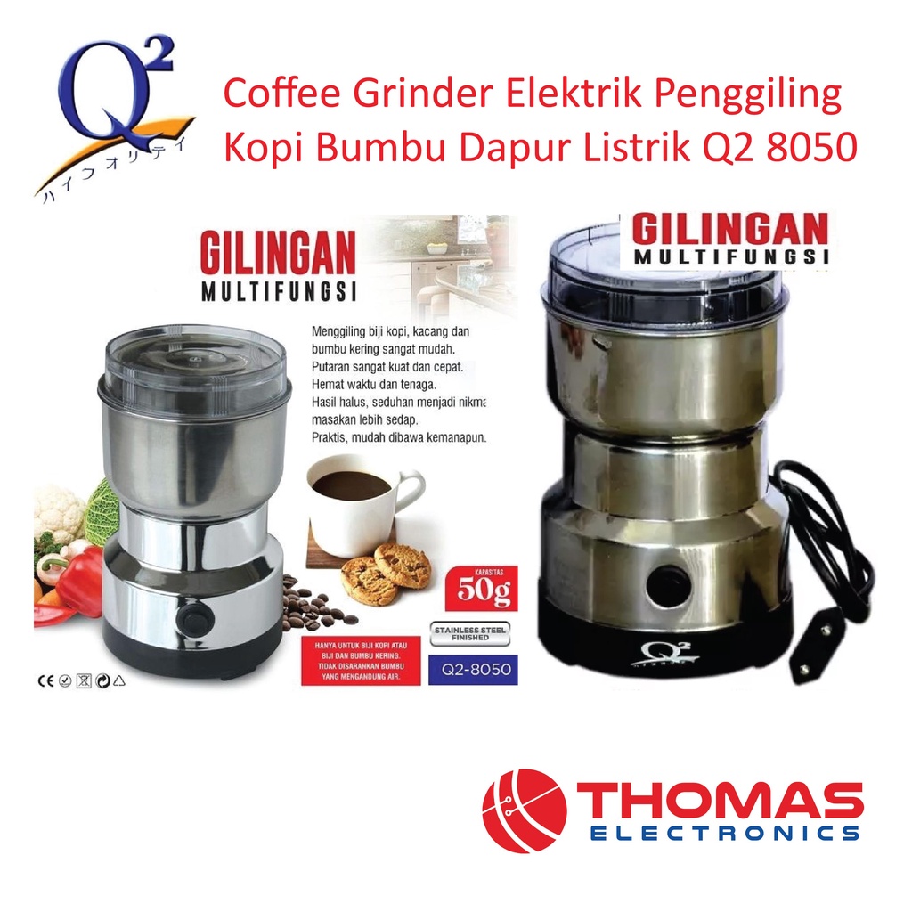 Jual Coffee Grinder Elektrik Penggiling Kopi Bumbu Dapur Listrik Q2 ...
