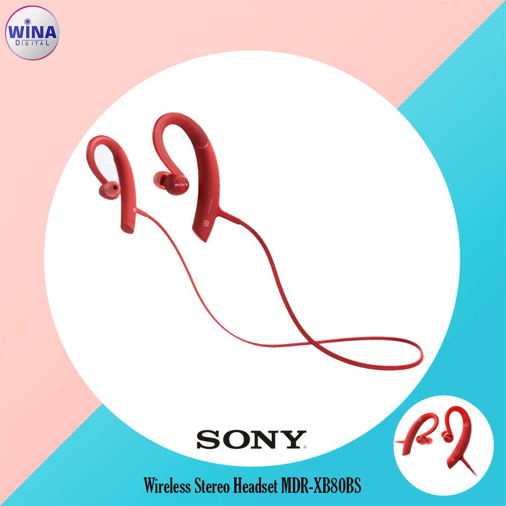 Jual Sony MDR-XB80BS Black Wireless Extra Bass Sports In-Ear | Shopee ...