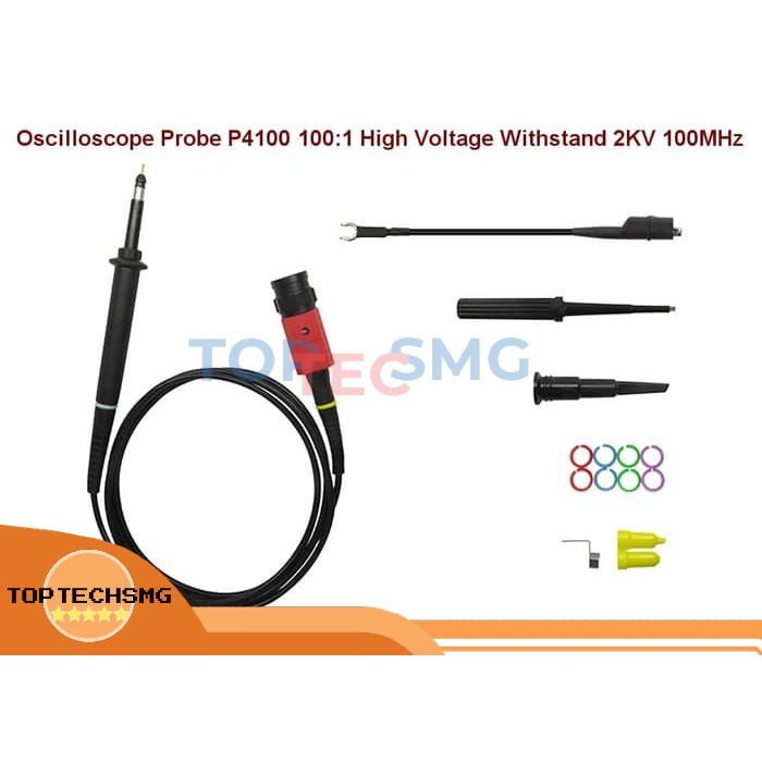 Jual TOPTECHSMG Oscilloscope Probe P4100 100:1 High Voltage Withstand ...