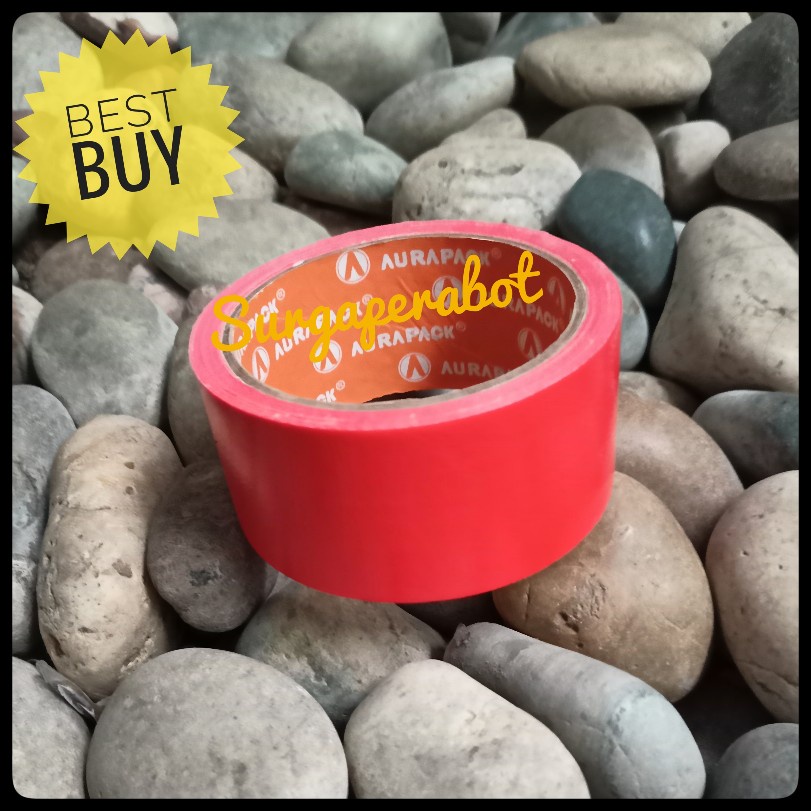 Jual Cloth Tape Merah 45mm x 10Yard Lakban Kain Aura 2 inch Tebal Kuat ...