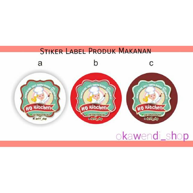 Jual STIKER LABEL PRODUK / STIKER KEMASAN / LABEL MAKANAN Design Kode ...