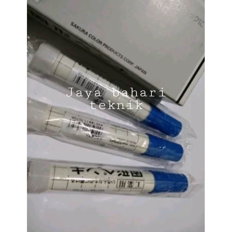 Jual Solid Steel MARKER Blue SAKURA - Spidol Penanda Besi Permanen BIRU ...