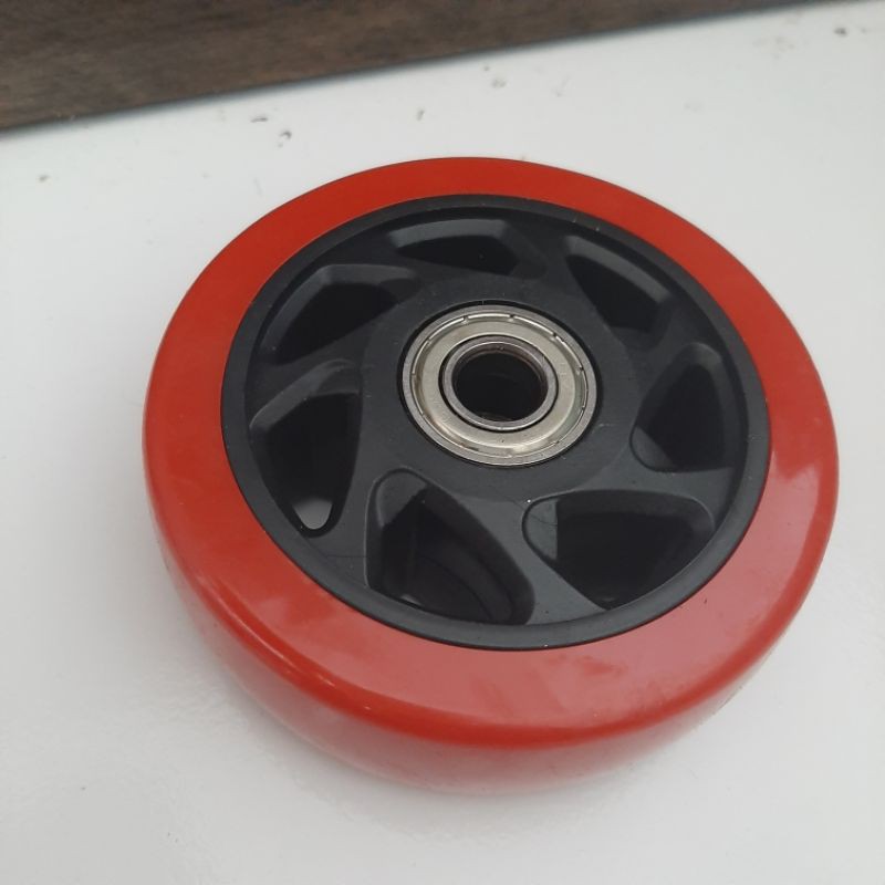 Jual RODA TROLLEY TROLI PU 4 INCH WHEEL ONLY | Shopee Indonesia