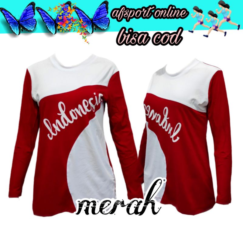 Jual model merah putih baju senam aerobic | Shopee Indonesia