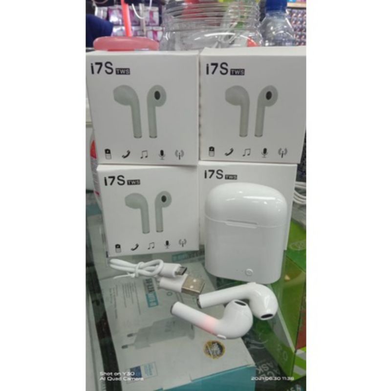 Jual HANDSFREE BLUTOOTH TWS i7 DOUBLE BASS | Shopee Indonesia