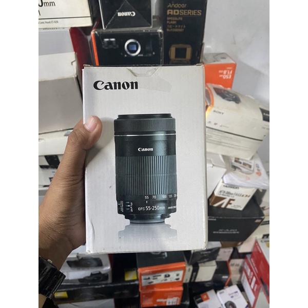 Jual Box Lensa Canon 55-250mm STM | Shopee Indonesia