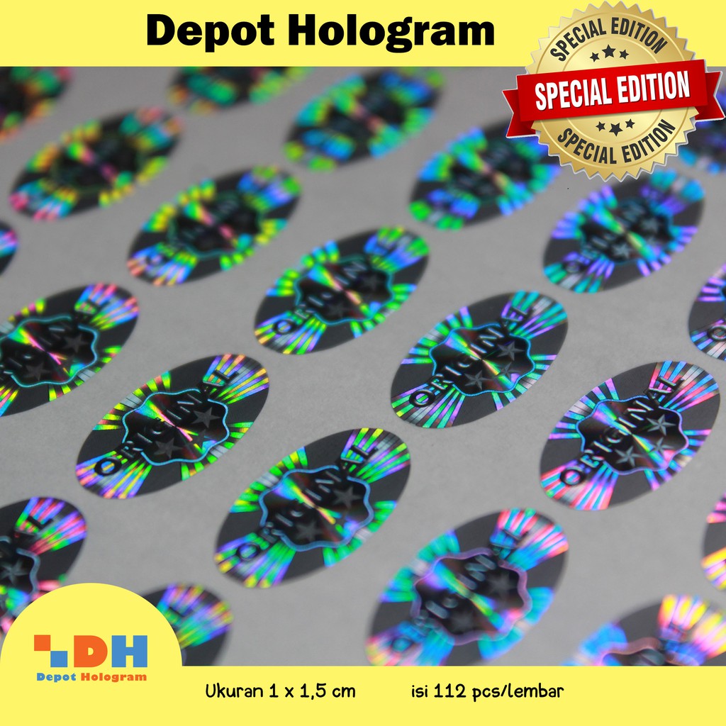 Jual Stiker Hologram 3D Oval 3 Bintang 1 x 1.8 cm | Shopee Indonesia