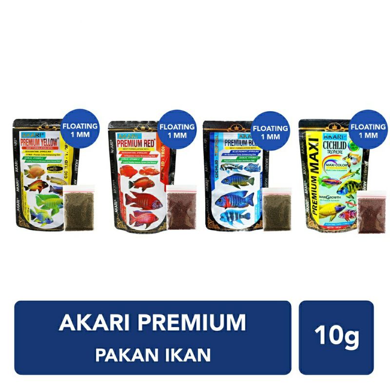 Jual Akari Premium Blue Maxi Red Yellow Cichlid Blood Red Parrot | Mini ...