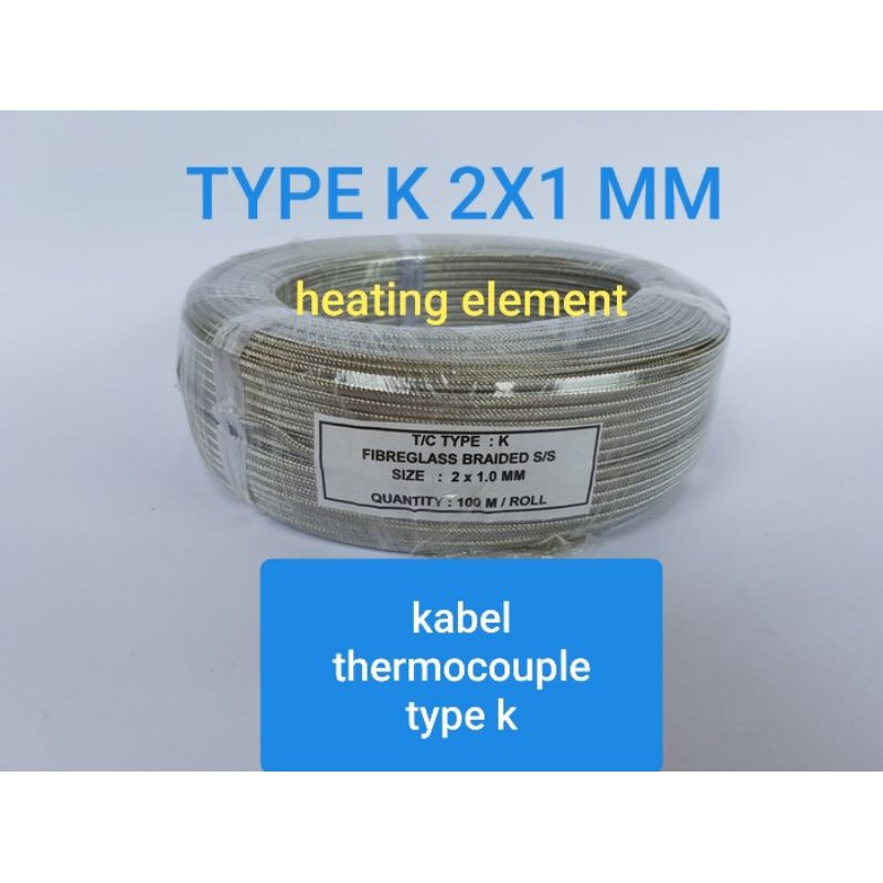 Jual kabel thermocouple type k 2x1 mm | Shopee Indonesia