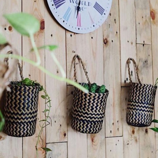 Jual Cover Pot Purun Gantung Motif Chevron [F007] - Keranjang Purun ...
