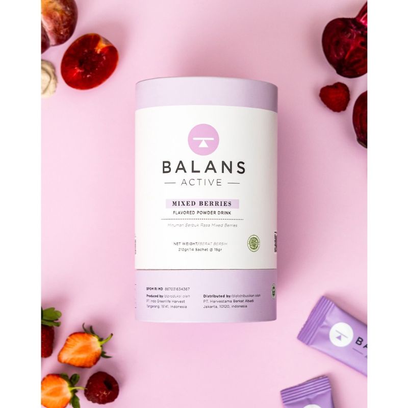 Jual BALANS ACTIVE MIXED BERRIES FIBER PROBIOTIC DETOX ISI 14 SACHET ...