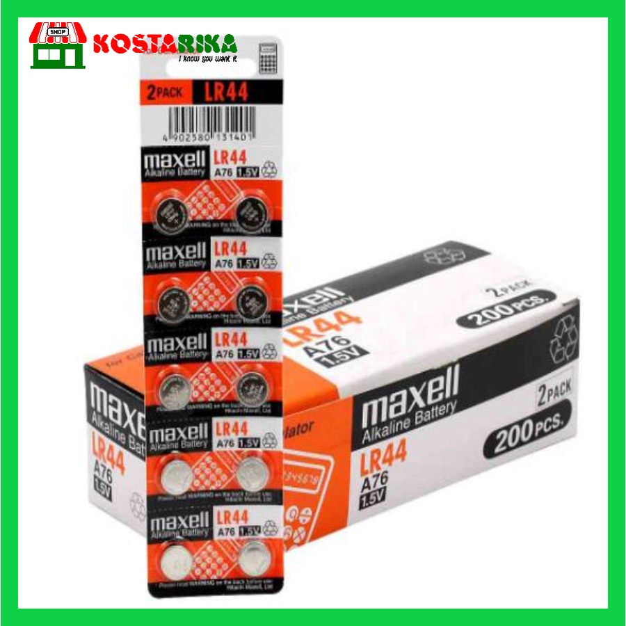 Jual Batre Baterai Maxell LR44 Original HARGA SATUAN | Shopee Indonesia