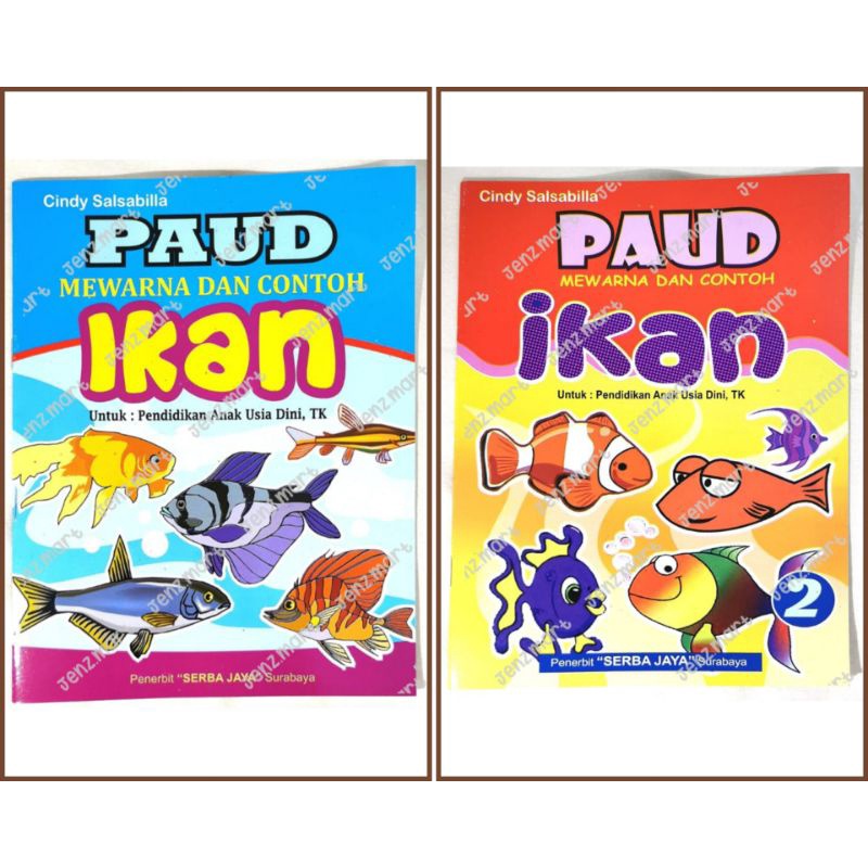 Jual Buku Mewarna dan Contoh Ikan Jilid 1 dan 2 untuk PAUD/TK. | Shopee ...