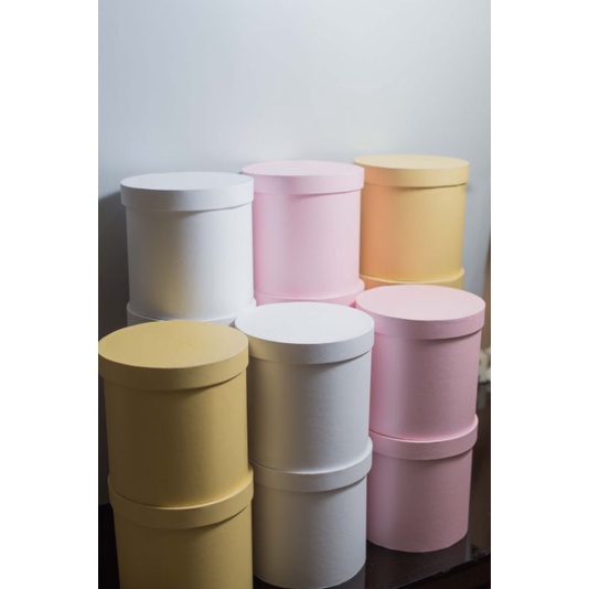 Jual Bloom box Hardbox Kotak Bulat Kotak Bunga Round box Diameter 15cm ...