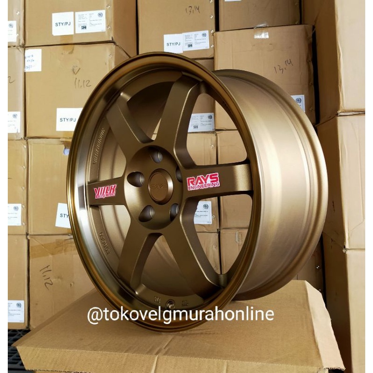 Jual TVMO Velg Mobil Ring 16 Hole 5 Volk Rays TE37 Matte Bronze (4pcs) | Shopee Indonesia