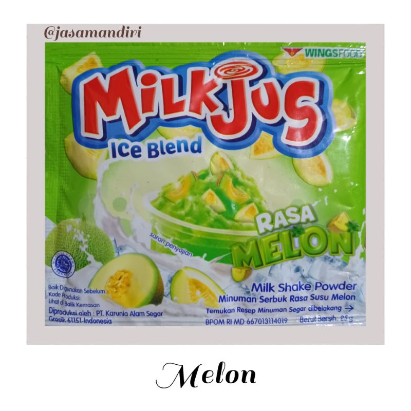 Jual Milk Jus Ice Bland / Milk Shake Powder Sachet 10 x 25gr | Shopee ...