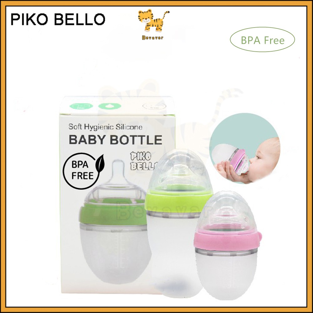 Jual Botol susu piko bello bayi silikon Leher lebar Dengan Sedotan | Shopee Indonesia