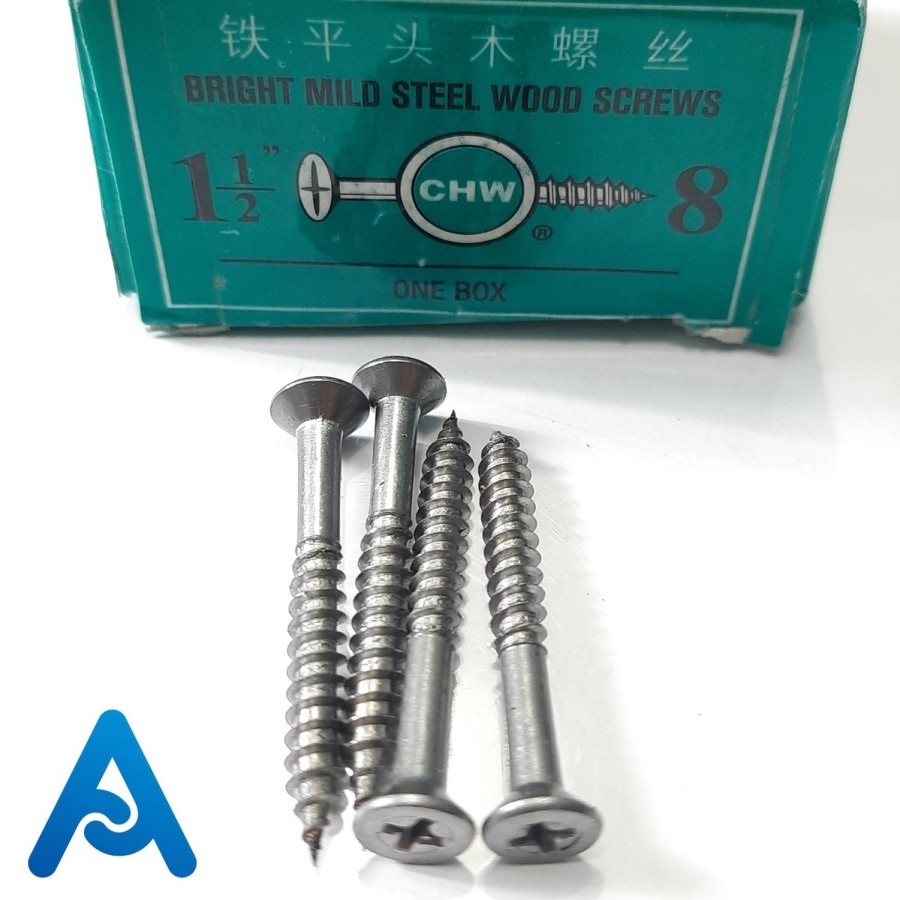 Jual Sekrup Kayu Skrup Sip 1 1/2 x 8 | Shopee Indonesia