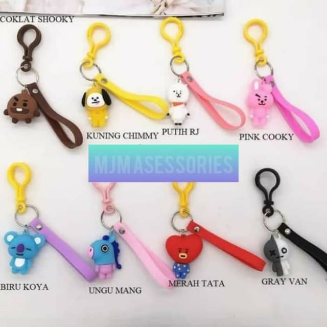 Jual GAntungan kunci KPOP BTS BT21 FULL BODY 3D | Shopee Indonesia