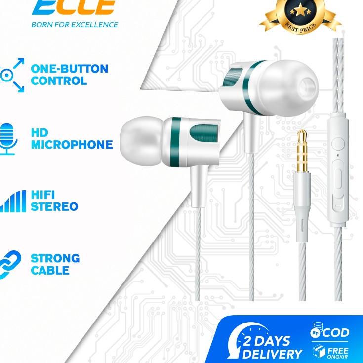 Jual Menarik (HOT) ECLE Wired Earphone Music Headset Super Bass 3.5mm ...
