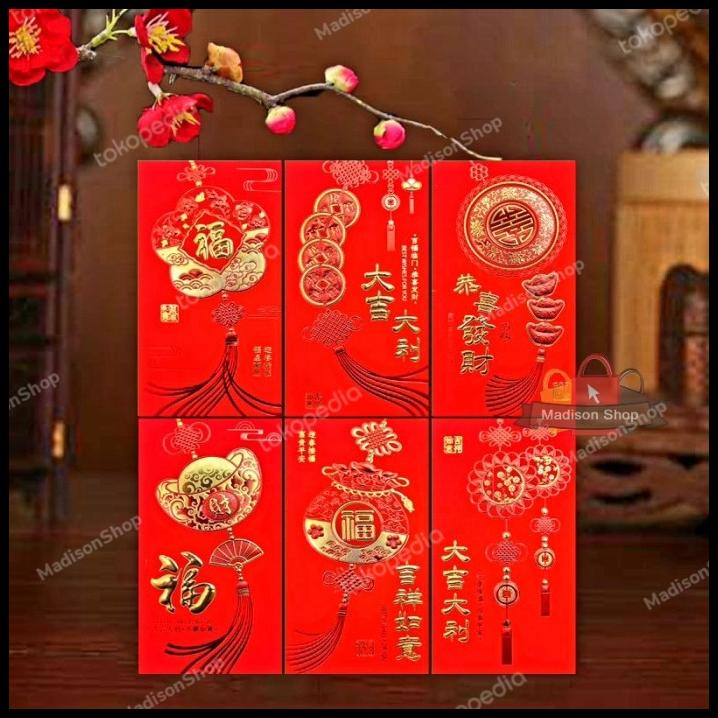 Jual Angpao Panjang Fu 2022 Angpau Imlek Ful Hoki Ampao Merah Murah ...