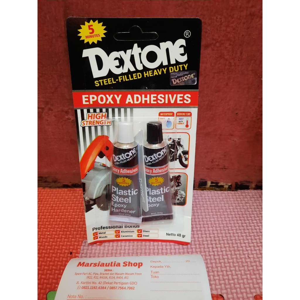 Jual LEM epoxi lem besi 5 MENIT DEXTONE 48GR atau kecil 12 gram DEXTON ...