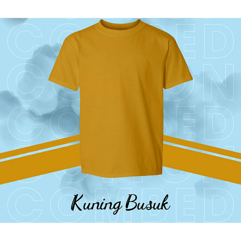 Jual Baju T-Shirt Kaos Polos High Quality Warna Kuning Busuk Unisex ...