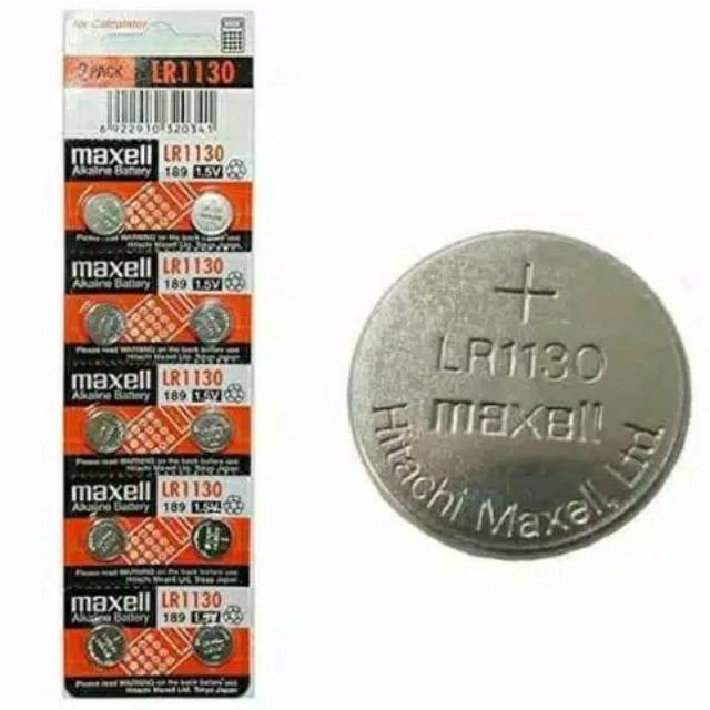 Jual Baterai Lithium Maxell 1.5V LR1130 Baterai Kancing original 100% Ori | Shopee Indonesia
