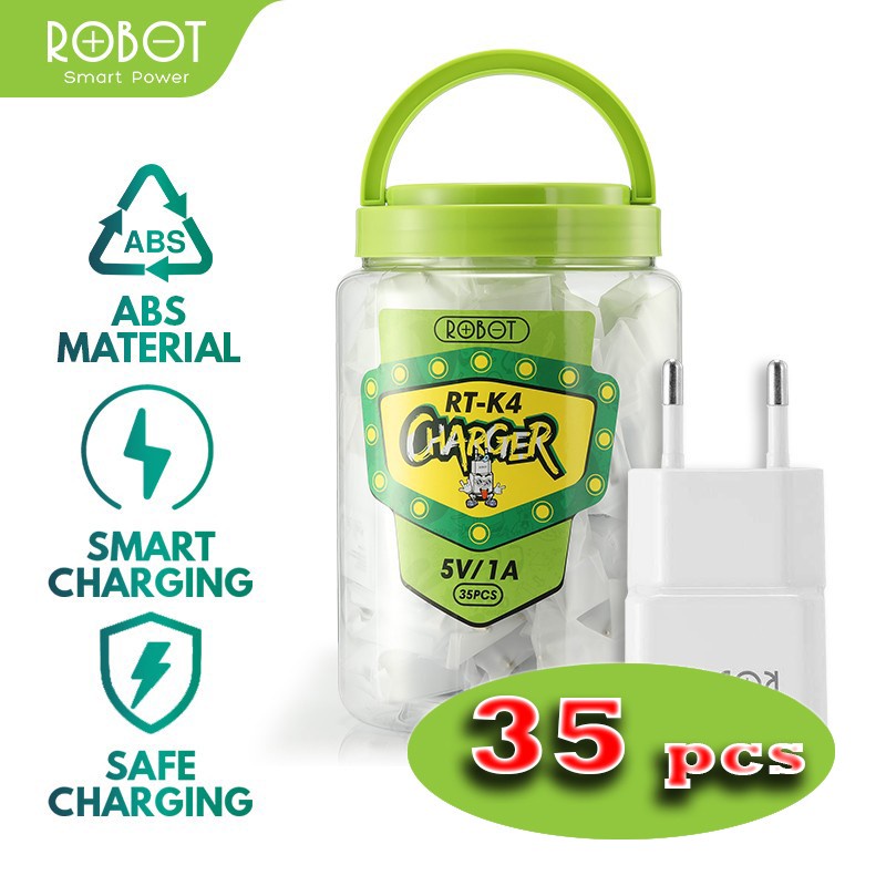 Jual Charger Fast Charging Robot RT-K4 Adaptor Charger 1A ( isi 35Pcs ...