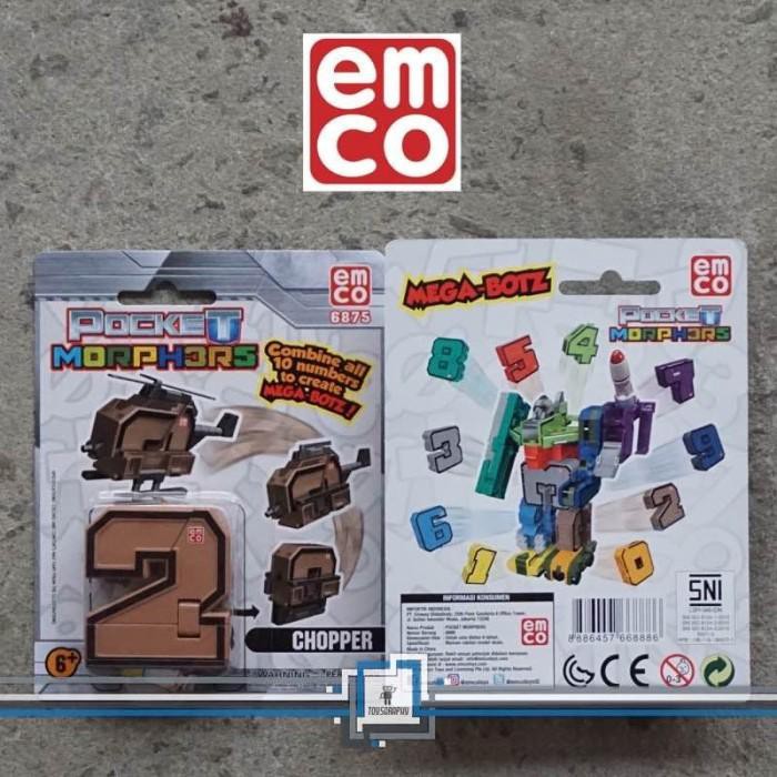 Jual Emco POCKET MORPHERS - Number 2 Robot Transformers Angka Combiner ...